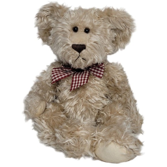 Russ | Toys | Russ Berrie Teddy Bear Plush Corduroy Paws Checkered Bow ...